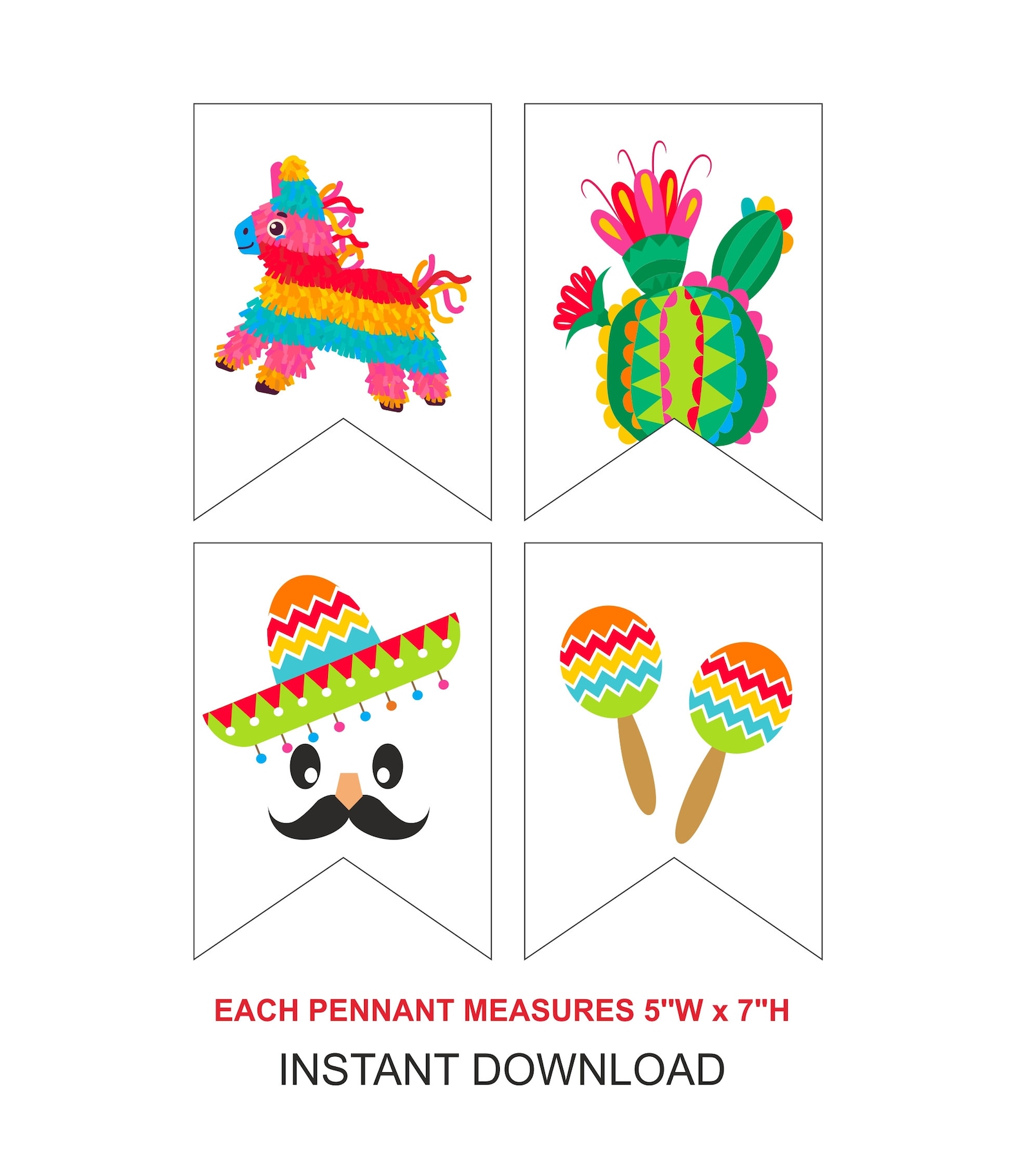 Cinco De Mayo Bunting Printable / Cinco De Mayo Banner - Etsy