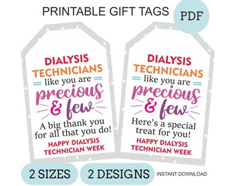 Mason Jar Dialysis Tech Week Printable Gift Tag Label - Etsy UK