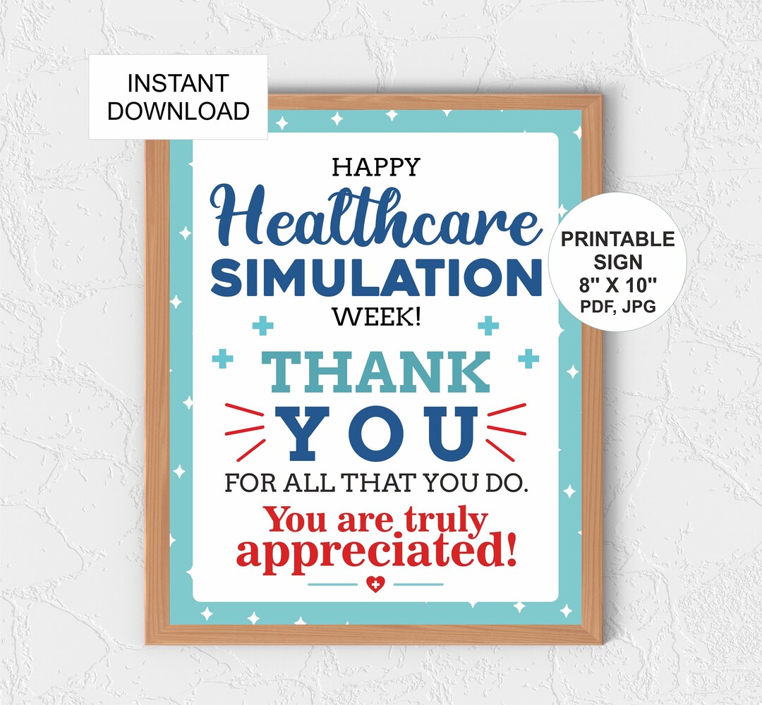 Nursing Simulation Week Sign Printable / Healthcare Simulation Week ...