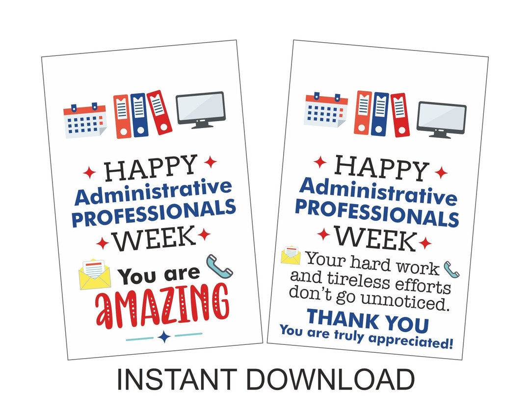 Administrative Professionals Week Gift Tag Printable / Administrative ...