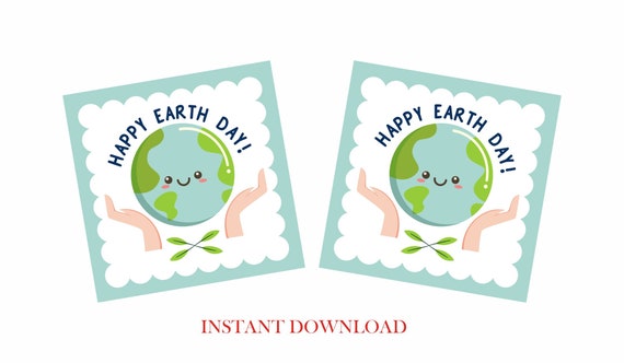 Printable Earth Day Tags / Printable Earth Day Tag / Earth Day | Etsy ...