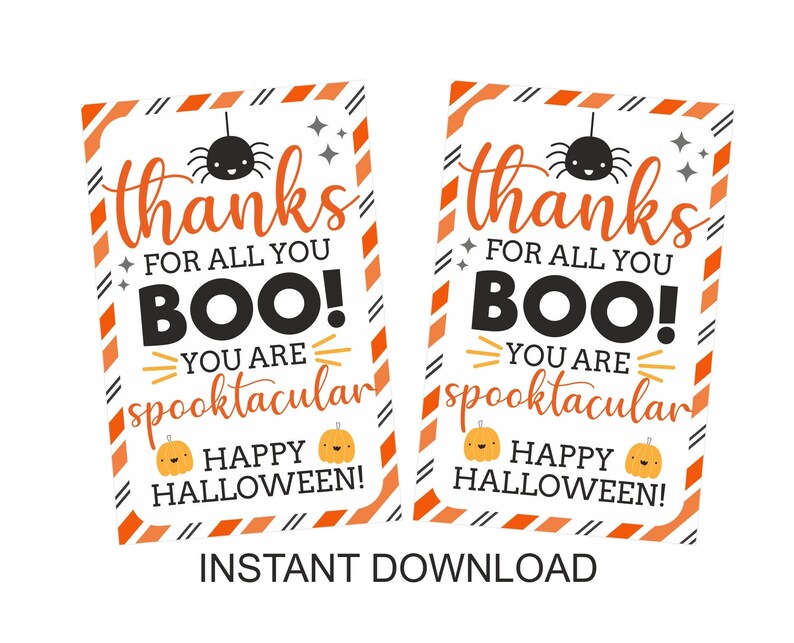 Halloween Appreciation Tag Printable / Staff Appreciation / Employee ...