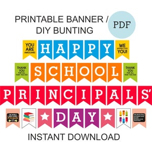 School Principal Day Banner Printable / Happy School Principals' Day ...