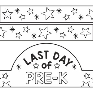 Last Day of School Crown Printable / DIY Coloring Crown / Last Day of ...