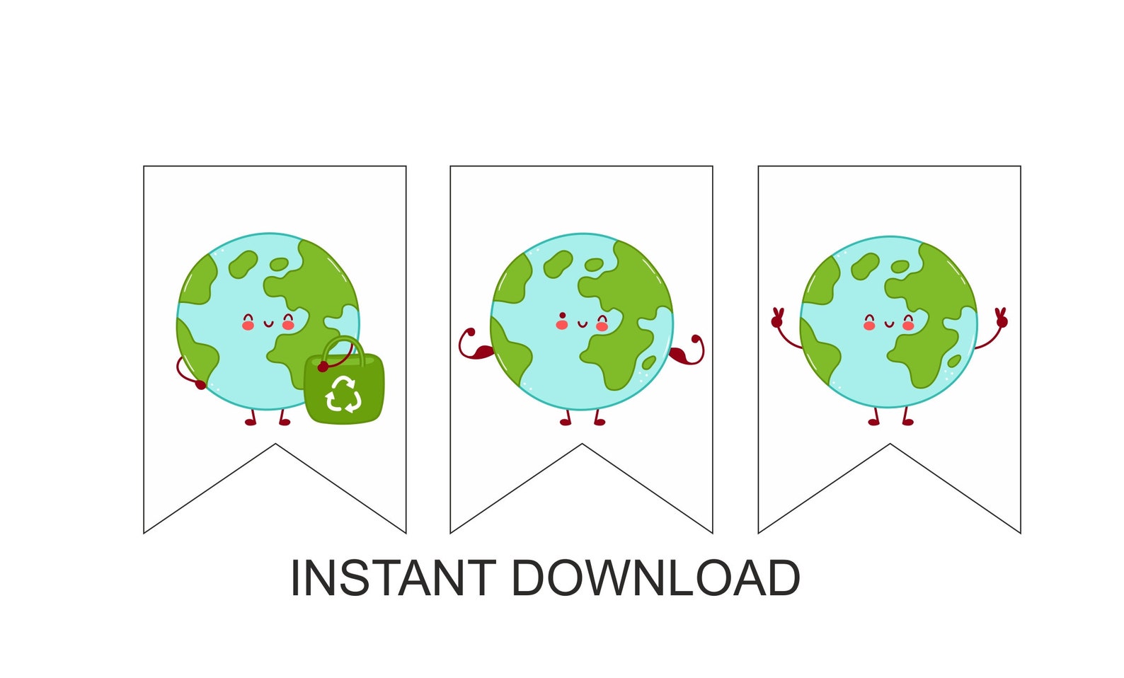 Earth Day Banner Printable / Happy Earth Day Sign / Earth Day | Etsy