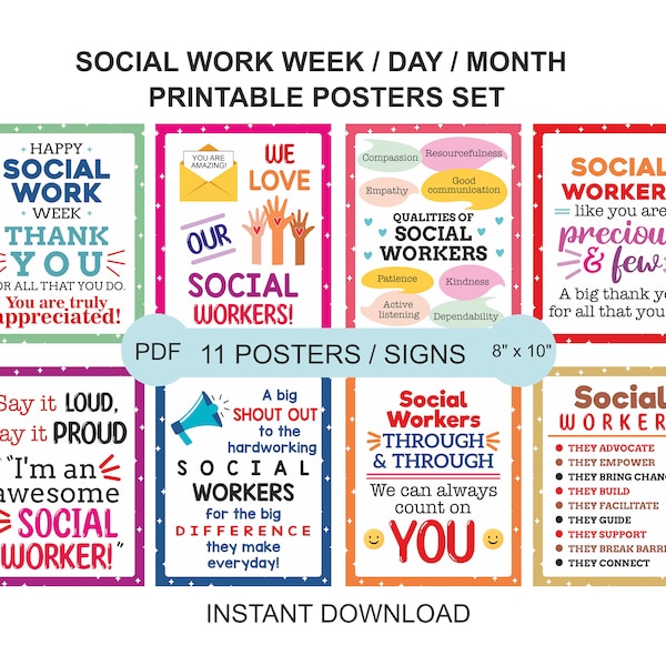 Social Work Month Ideas - Etsy
