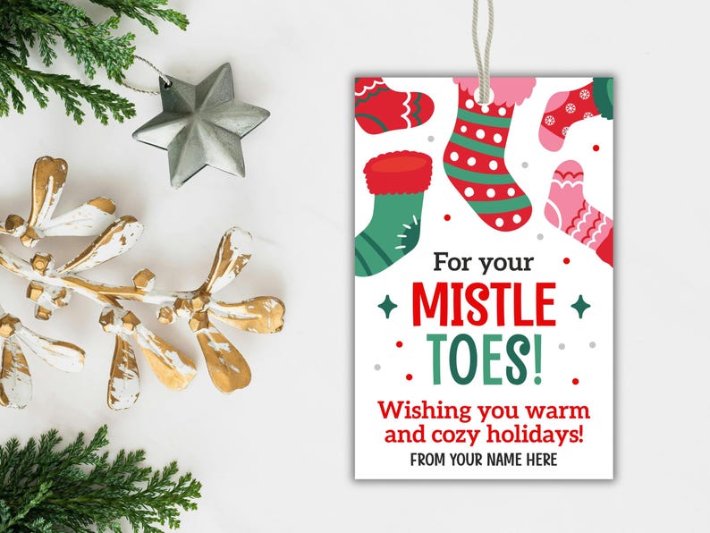 Mistletoe Christmas Tag Printable / for Your Mistle-toes Tag ...