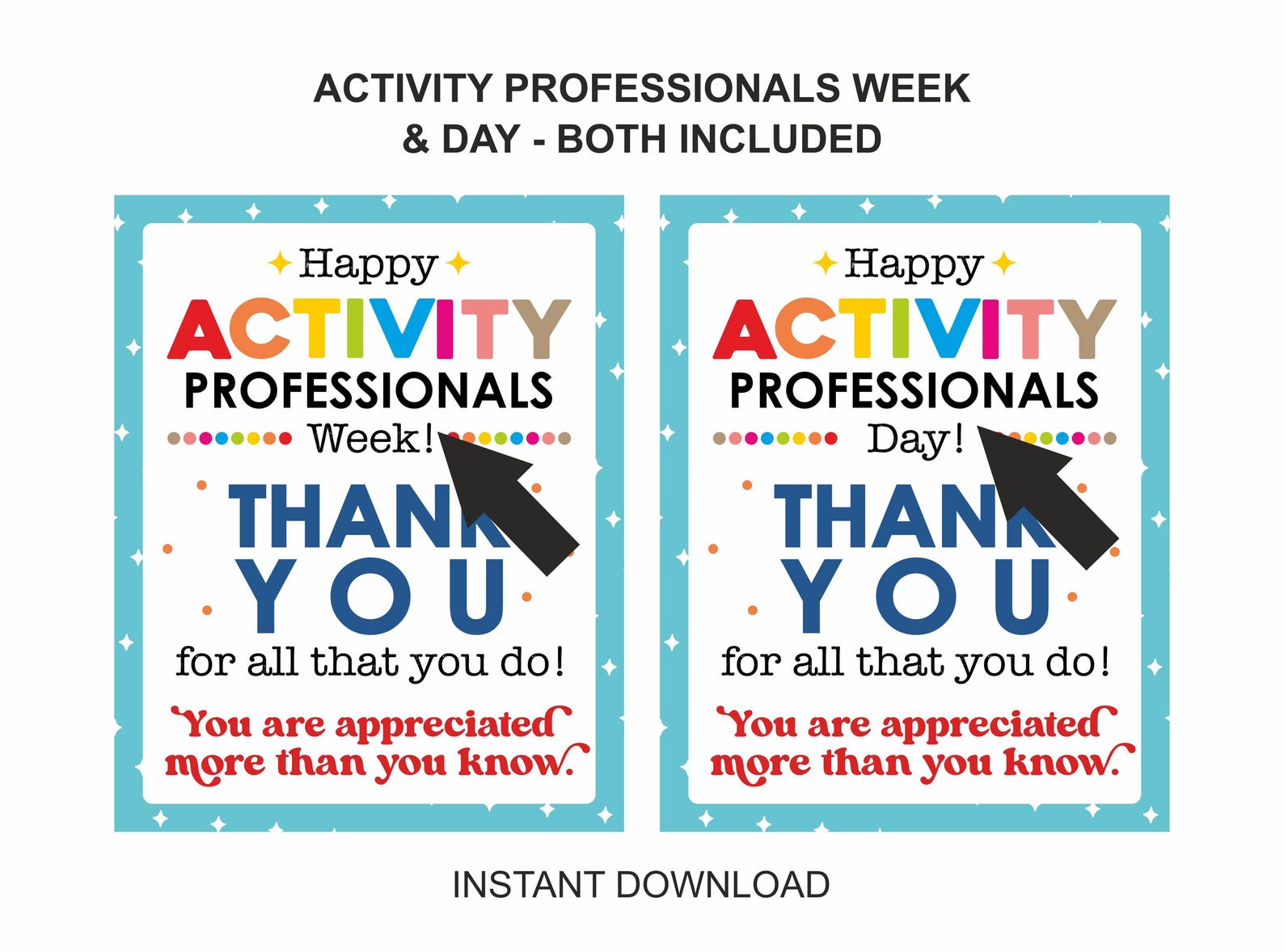 Activity Professionals Week Posters Set of 11 Printable / Activity ...