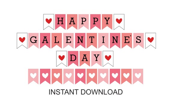 Galentines Day Banner Printable / Galentine's Day Banner | Etsy