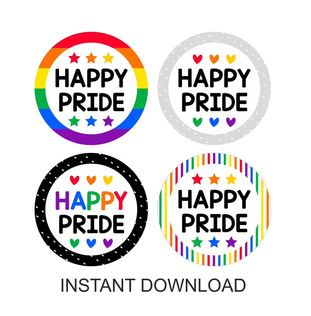 Pride Cupcake Toppers Set Printable / Happy Pride Cupcake Toppers ...