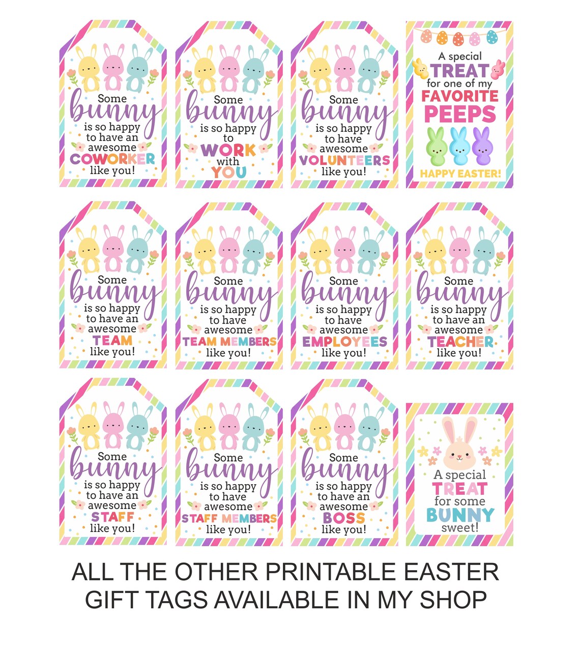 Easter Gift Tags for Kids Printable / Easter Tags for Class / - Etsy