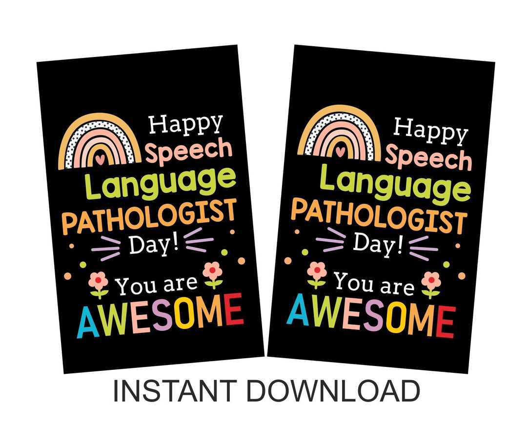 Speech Language Pathologist Gift Tags Printable / Speech Therapist Gift ...