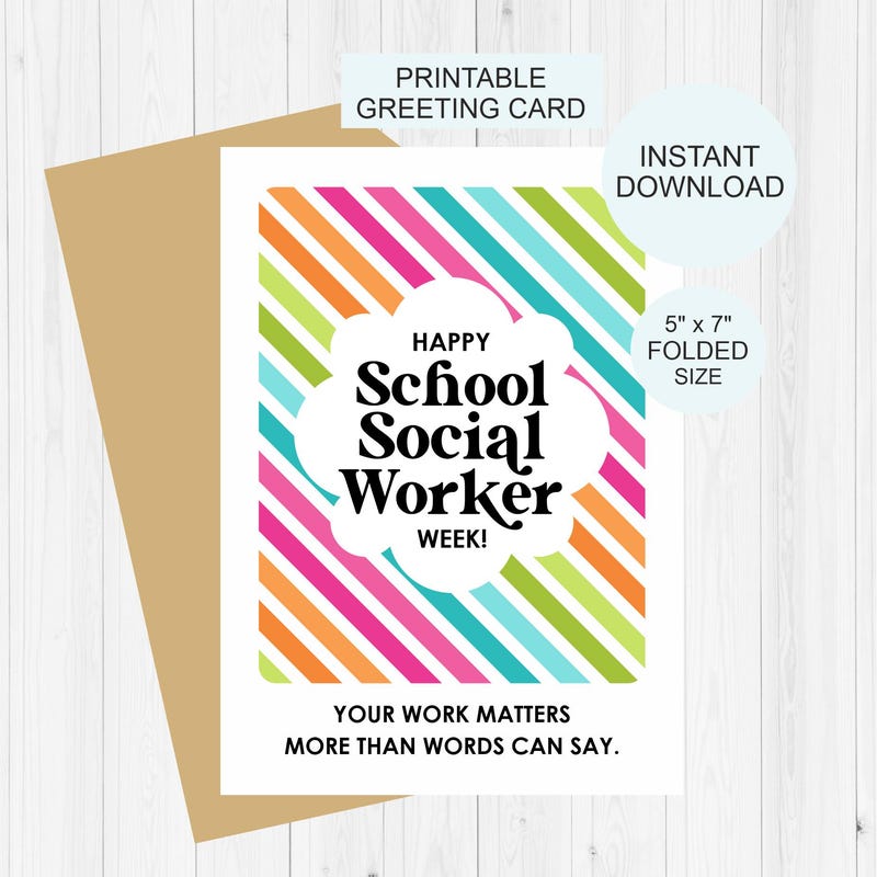 Social Worker Greeting Card - Etsy