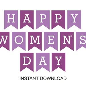 Women's Day Banner Printable / International Women's Day Banner / Women ...