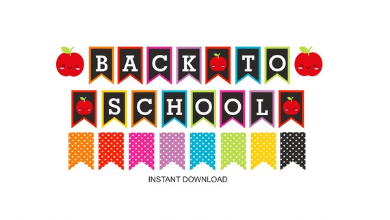 Banner De Bienvenida De Regreso A La Escuela Imprimible Plantillas