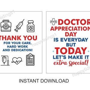 Doctor's Day Sign Printable / Doctor's Day Signs / Doctors Day Posters ...