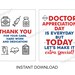 Doctor's Day Sign Printable / Doctor's Day Signs / Doctors Day Posters ...