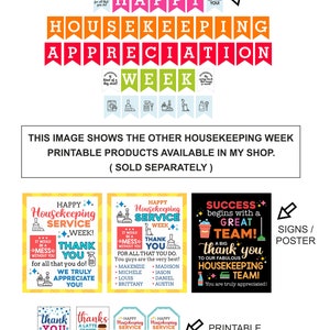 Housekeeping Appreciation Poster Printable / Housekeeping Appreciation ...