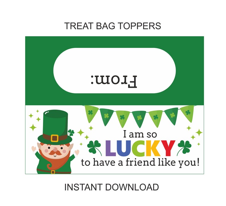 St. Patrick's Day Bag Toppers Printable / Printable St. Patrick's Day ...