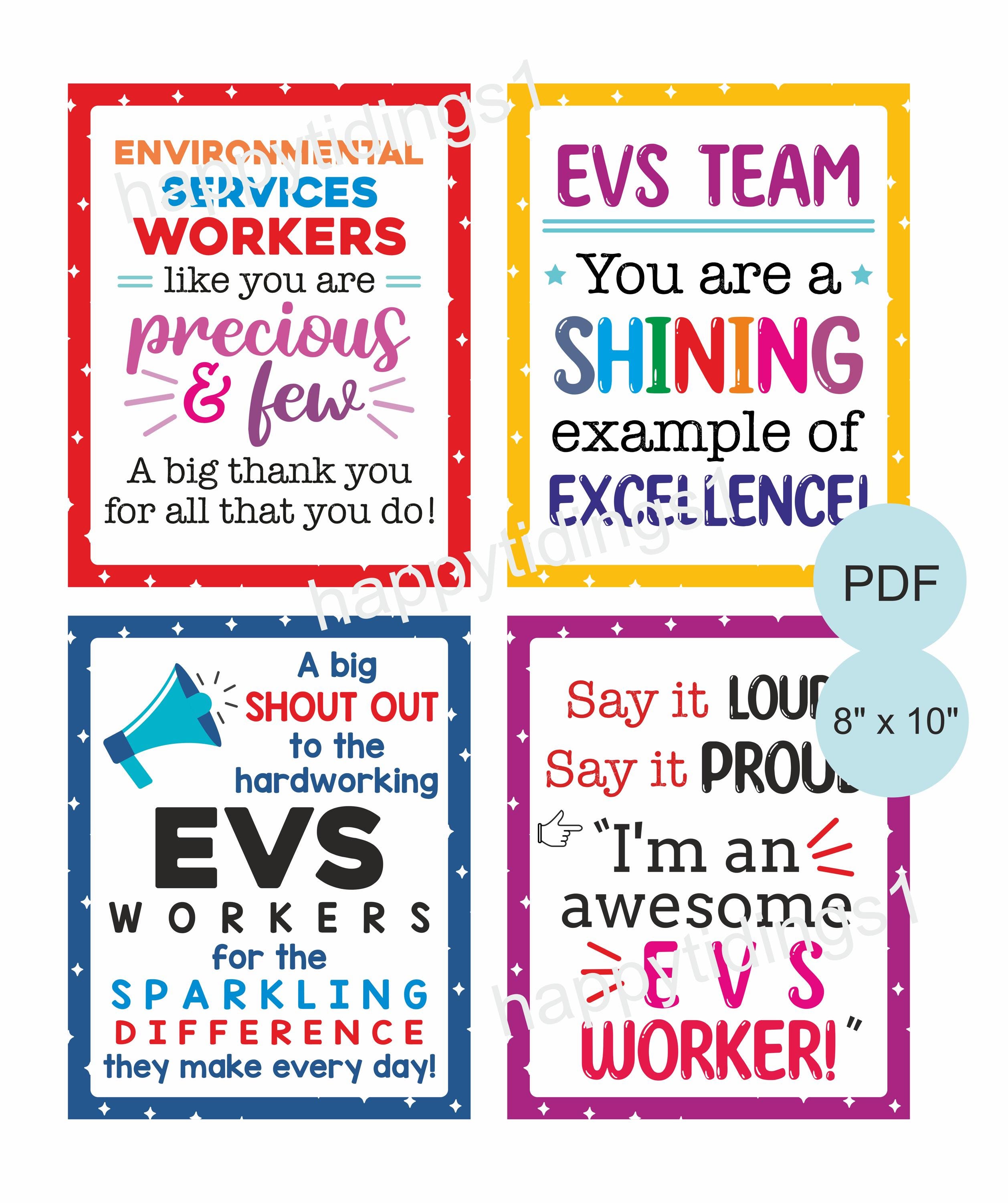 EVS Week Posters Printable / Environmental Services Week Signs Set of ...