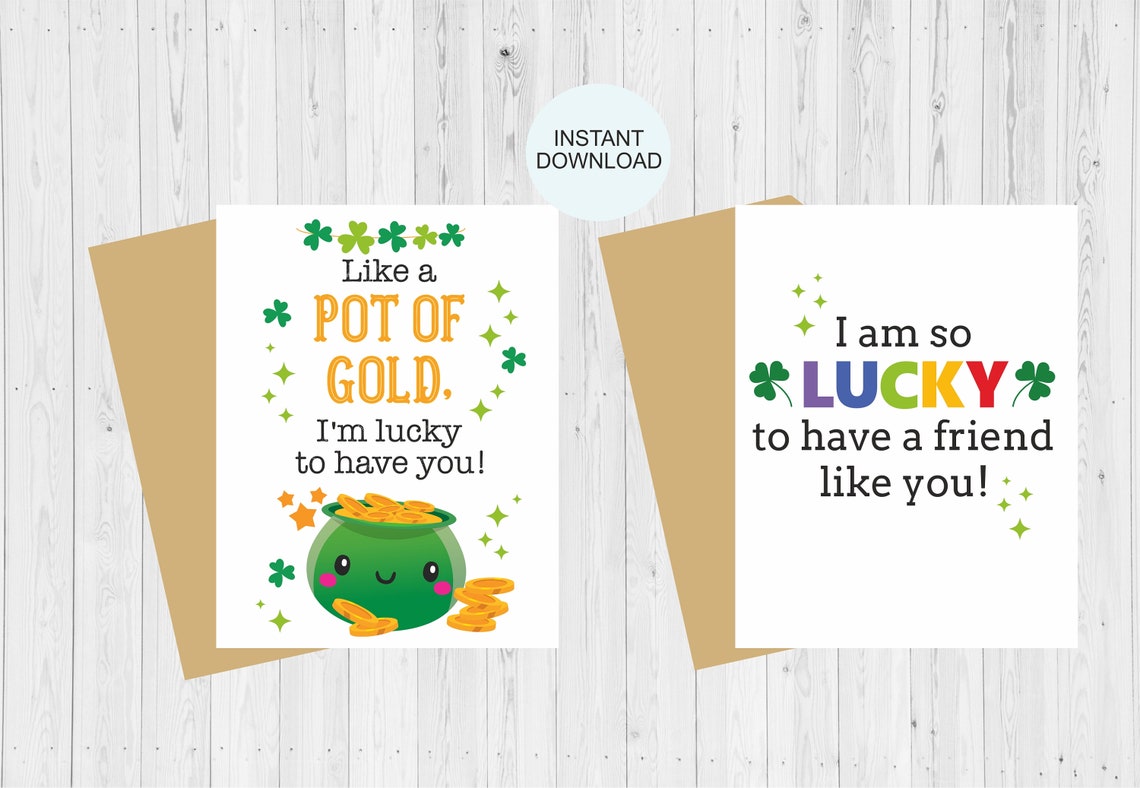 St Patricks Day Card Set Printable / St Patrick's Day | Etsy