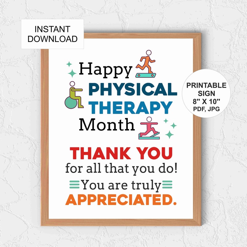 Physical Therapy Month Poster - Etsy