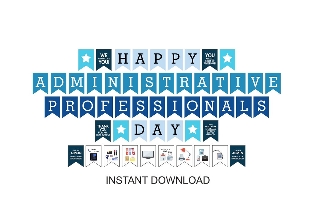 Administrative Professionals Day Banner Printable / Administrative ...