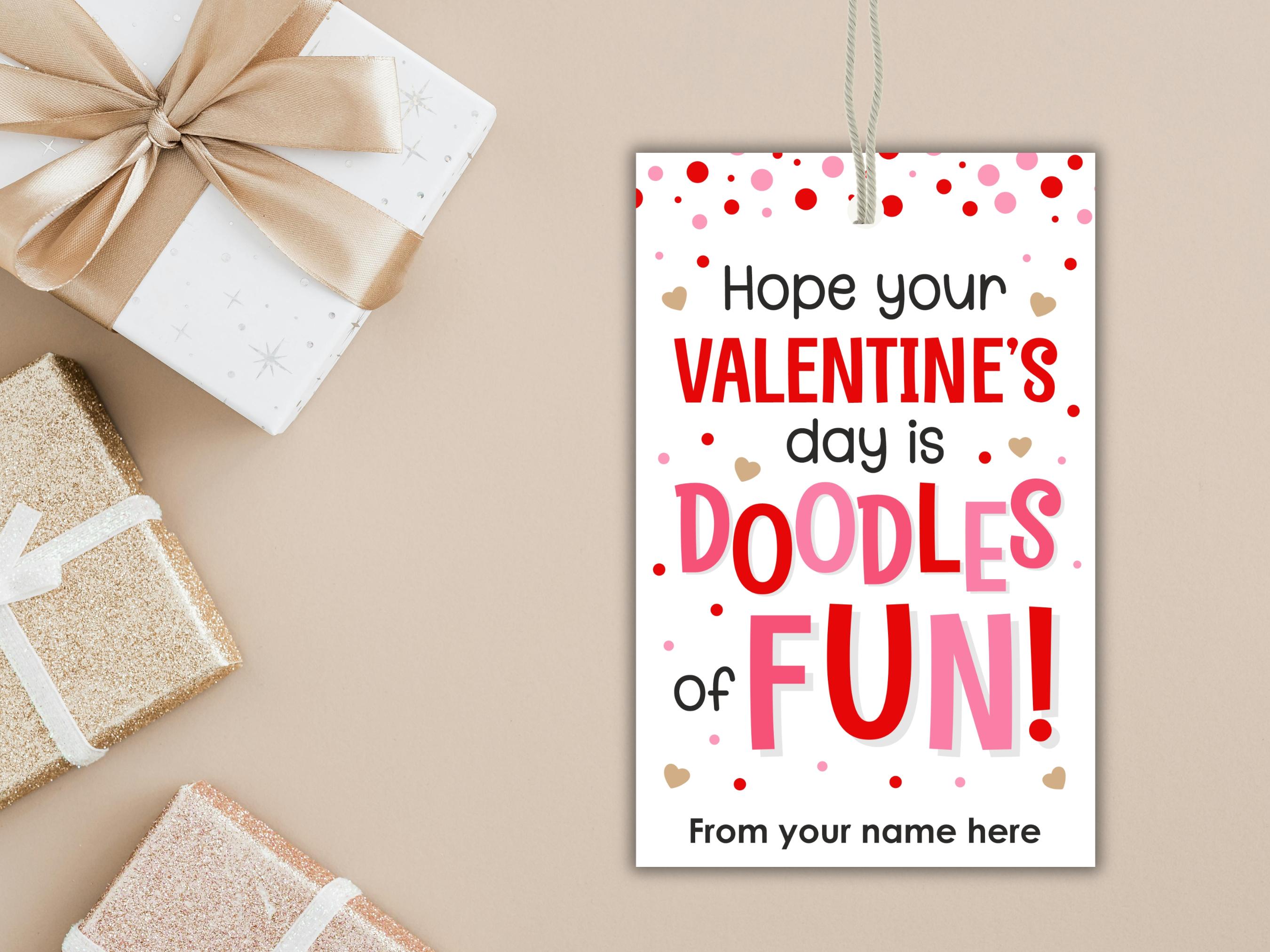 Valentine's Day Doodles of Fun Gift Tags Printable / Doodles of Fun ...