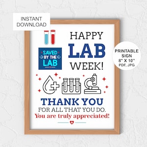 Lab Week Sign Printable / Lab Week Decor / Lab Week Poster / Lab Week ...