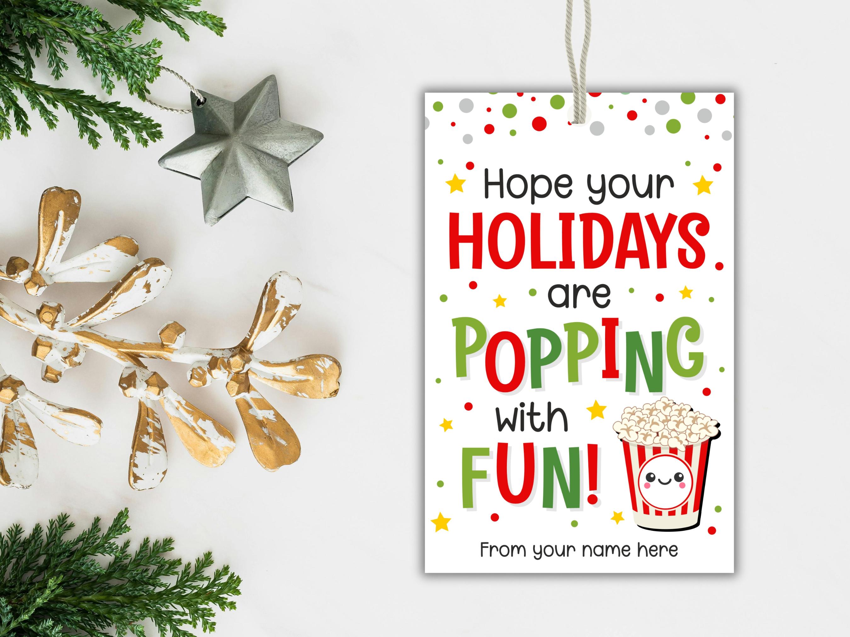Christmas Popcorn Tag Printable / Hope Your Holidays Are Popping With ...