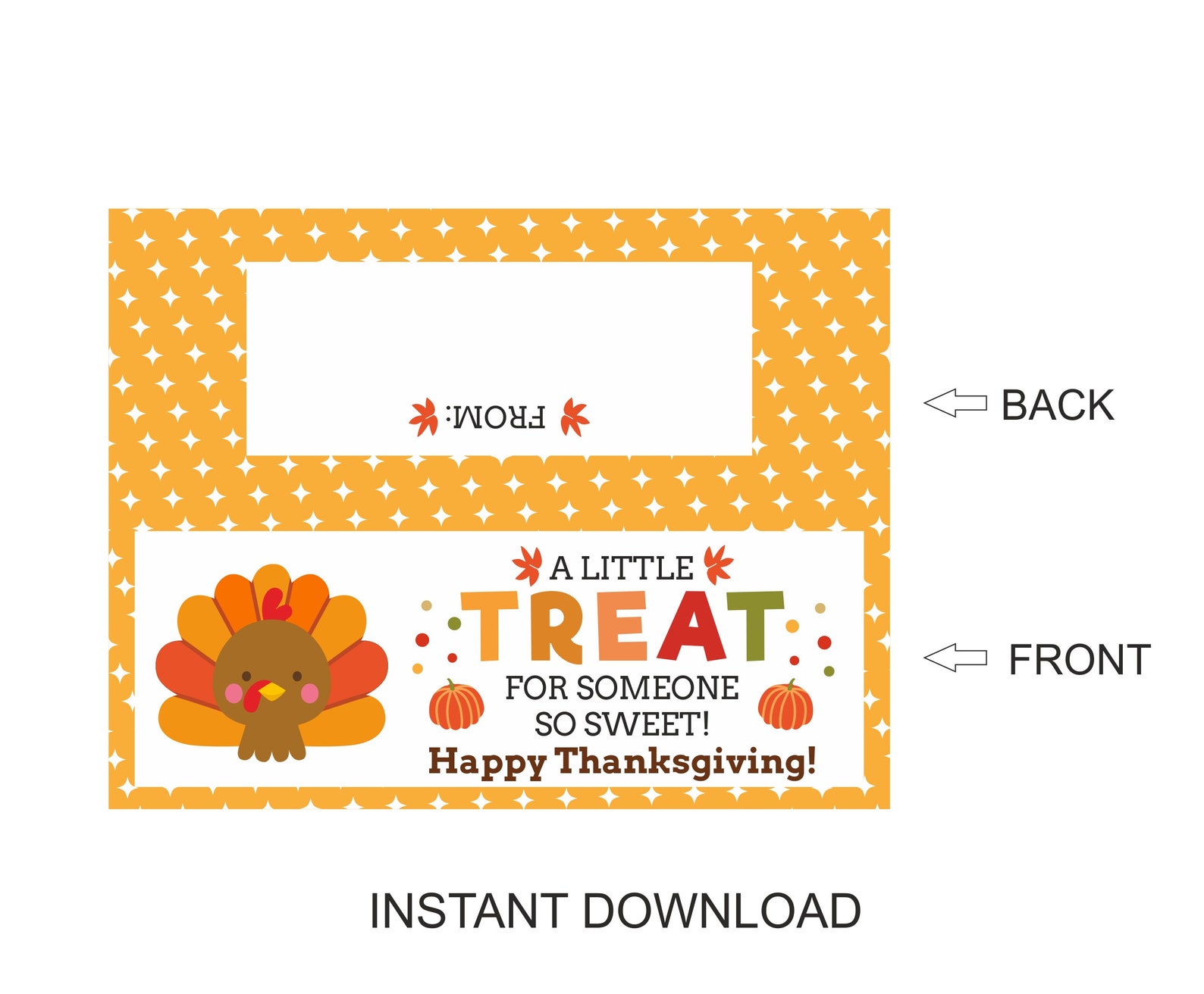 Thanksgiving Treat Bag Topper Printable / Thanksgiving Bag - Etsy