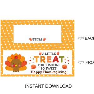Thanksgiving Treat Bag Topper Printable / Thanksgiving Bag Topper ...
