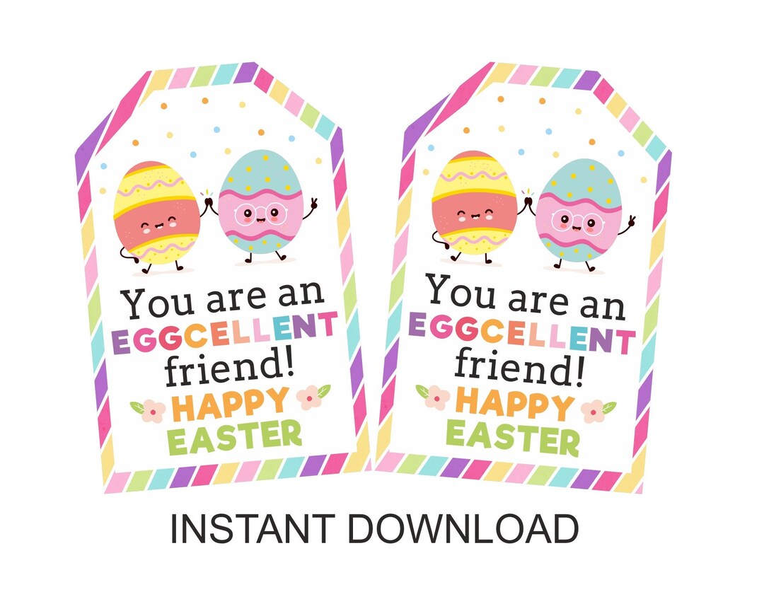 Easter Gift Tags for Kids Printable / Easter Tags for Class / Easter ...