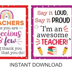 Teacher Appreciation Week Signs Set of 10 / Teacher Appreciation Week ...