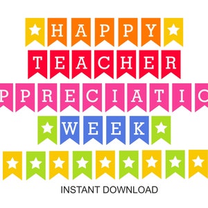 Teacher Appreciation Banner Printable / Printable Teacher Appreciation ...