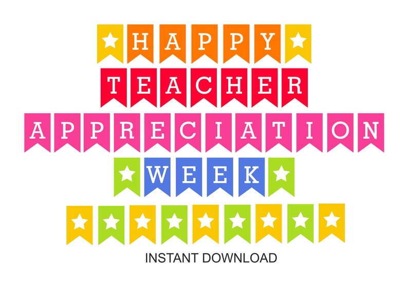 Teacher Appreciation Banner Printable / Printable Teacher - Etsy