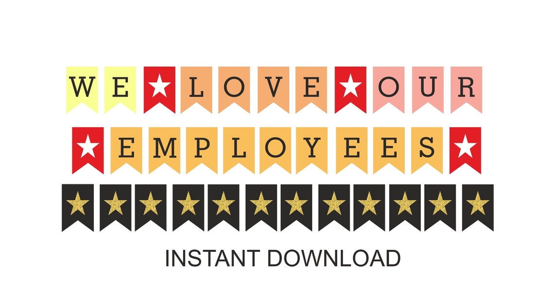Employee Appreciation Day Banner Printable / Printable | Etsy
