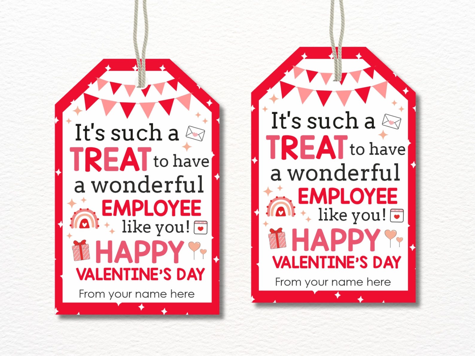 Valentine's Day Employee Gift Tag Printable / Valentine Employee Gifts ...