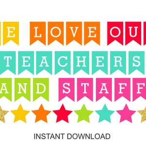 Teacher Appreciation Week Banner Printable / Printable Teacher ...