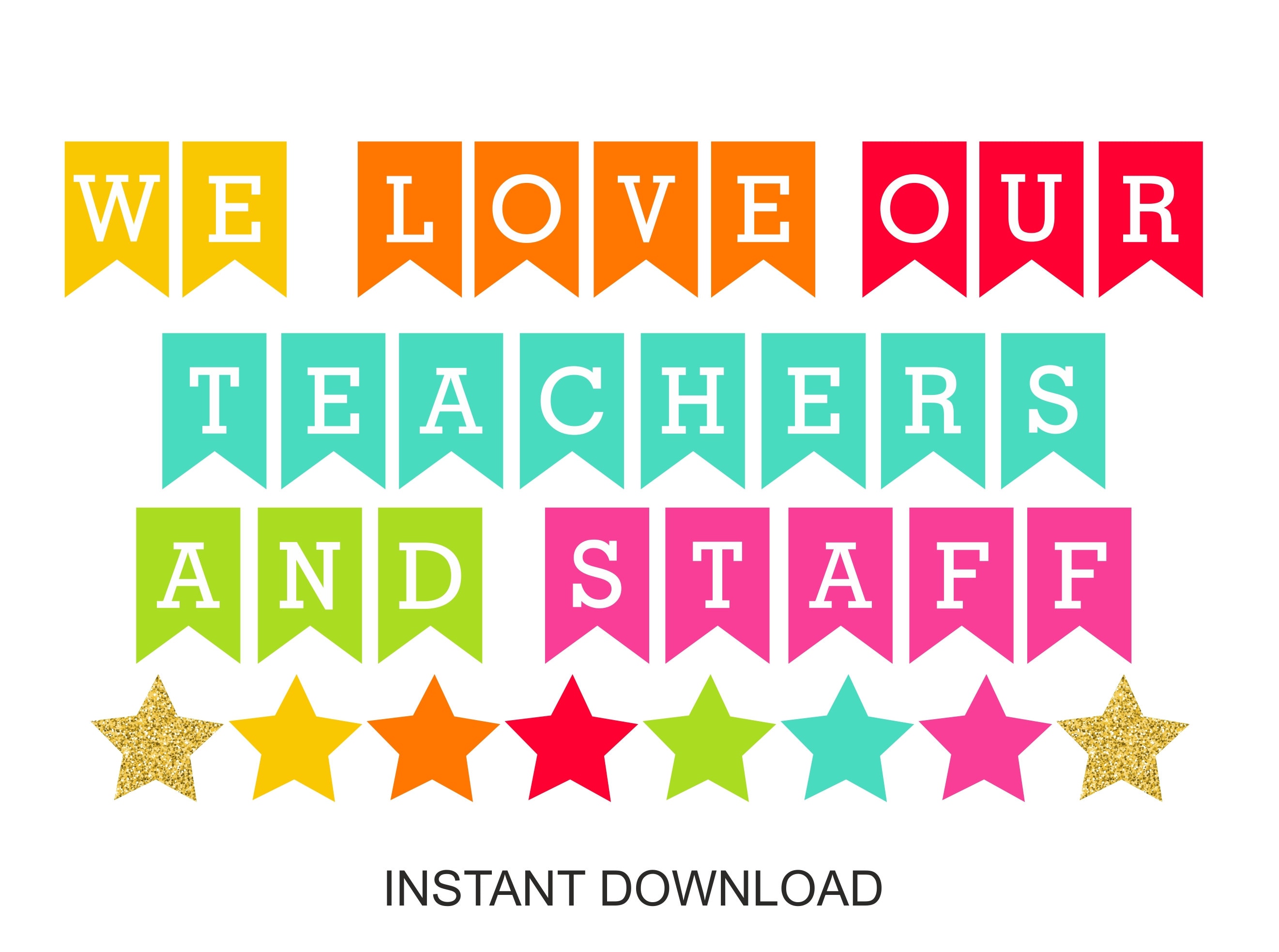 Teacher Appreciation Week Banner Printable / Printable Teacher - Etsy