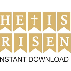 He is Risen Banner Printable / He is Risen Printable / He is Risen Sign ...