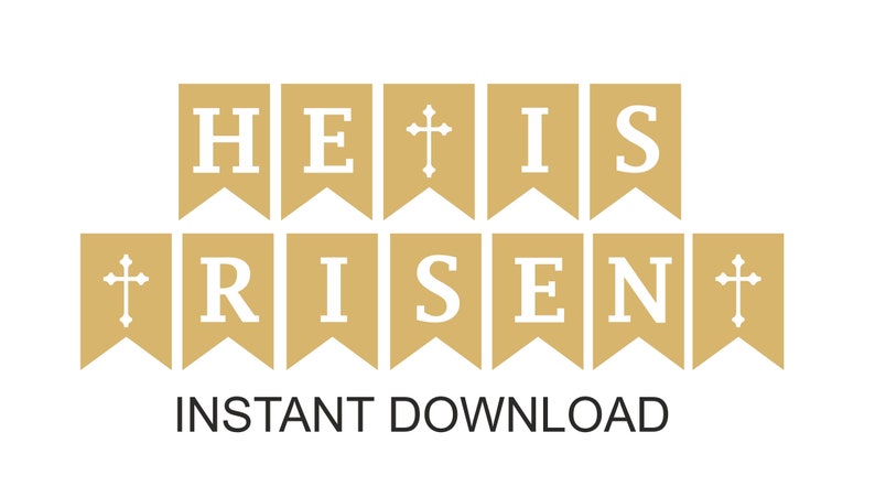 He is Risen Banner Printable / He is Risen Printable / He is - Etsy