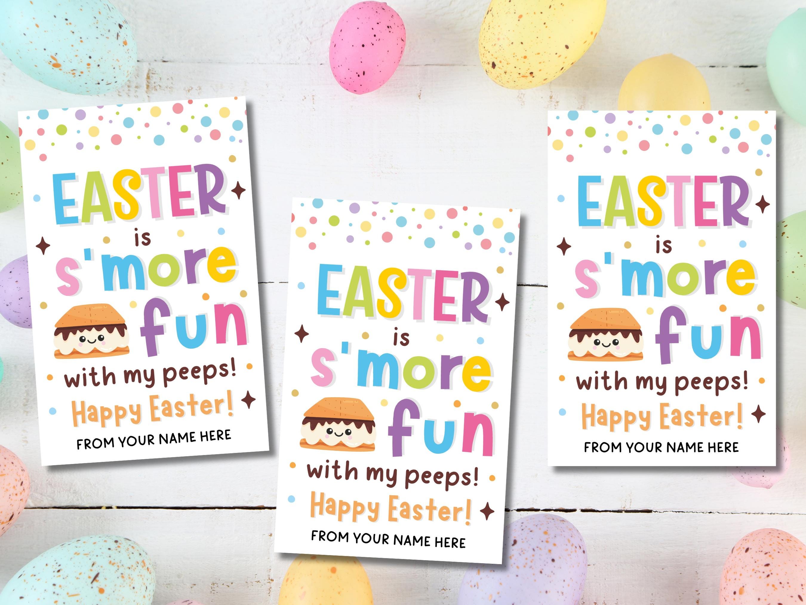 Easter Smores Tag Printable / Easter Smore Peeps Tag / Smore Easter Tag ...