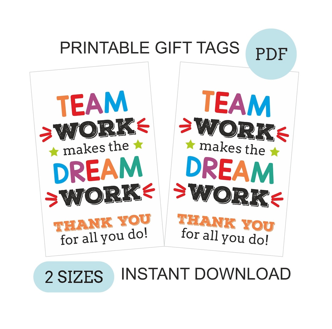 Team Appreciation Gift Tags Printable / Employee Appreciation Tags ...