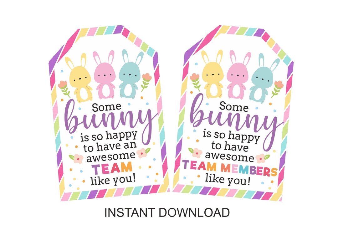 Easter Team Tag Printable / Printable Easter Team Members Tag / Easter ...