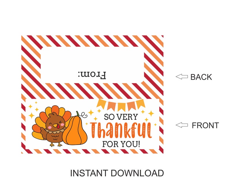 Thanksgiving Bag Topper Printable / Thanksgiving Treat Bag Topper ...