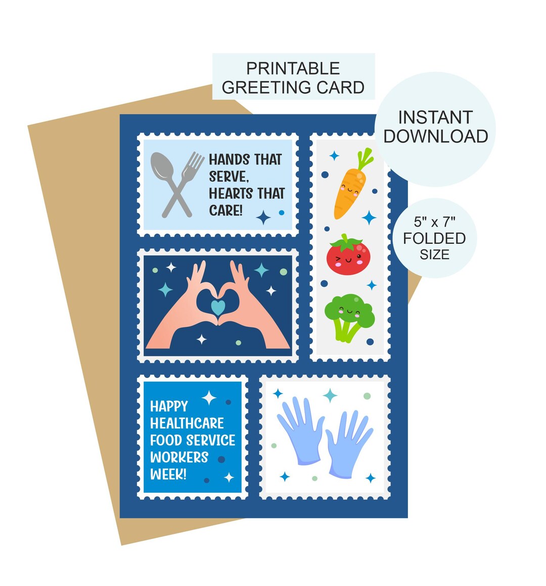 Healthcare Food Service Week Card Printable / Food Service Workers Week ...