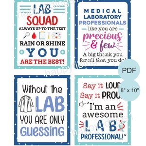 Lab Week Signs Set of 9 Printable / Medical Laboratory Professionals ...