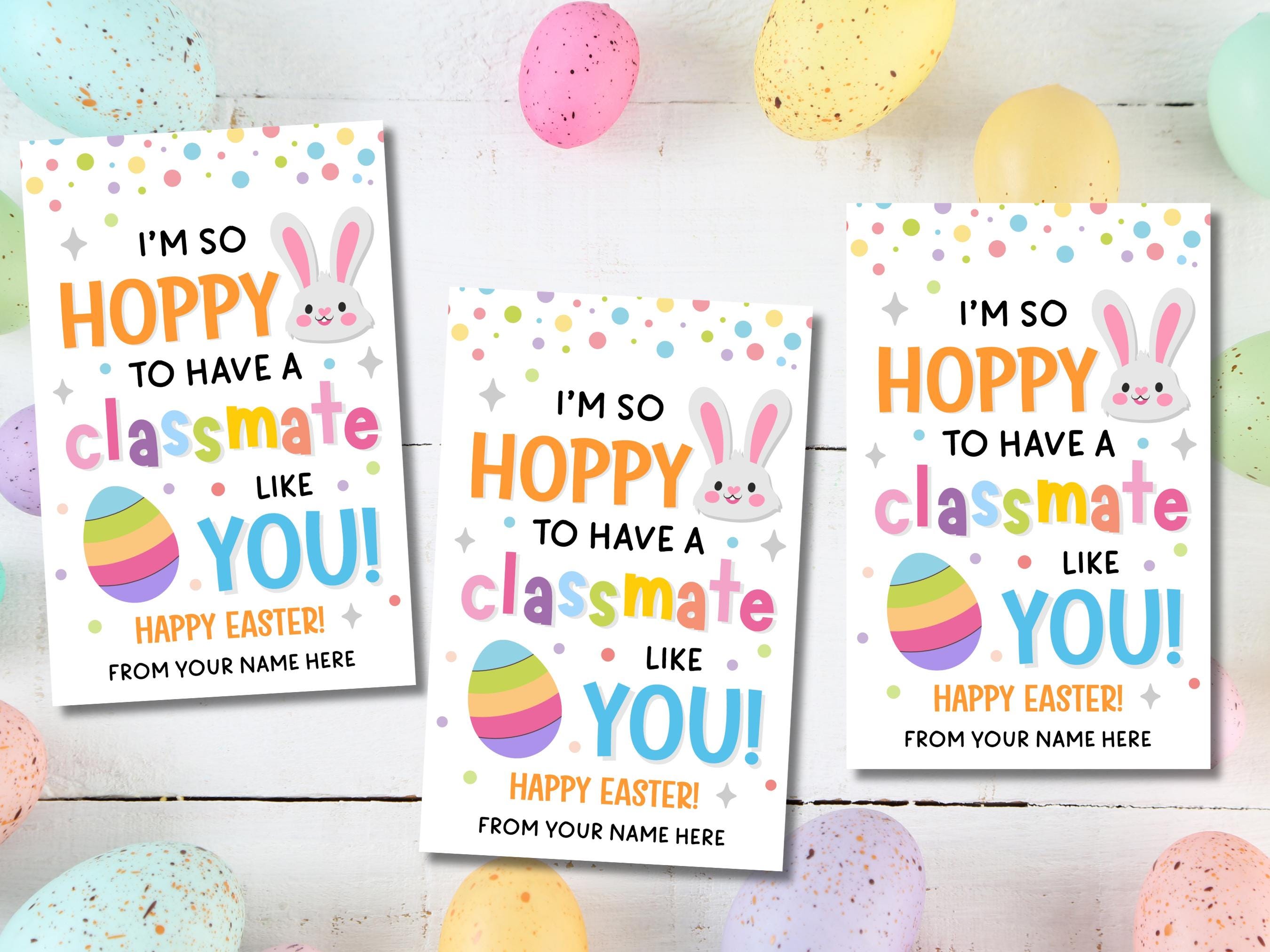 Easter Classmate Tags Printable / Easter Classmate Gift Tag / Hoppy to ...