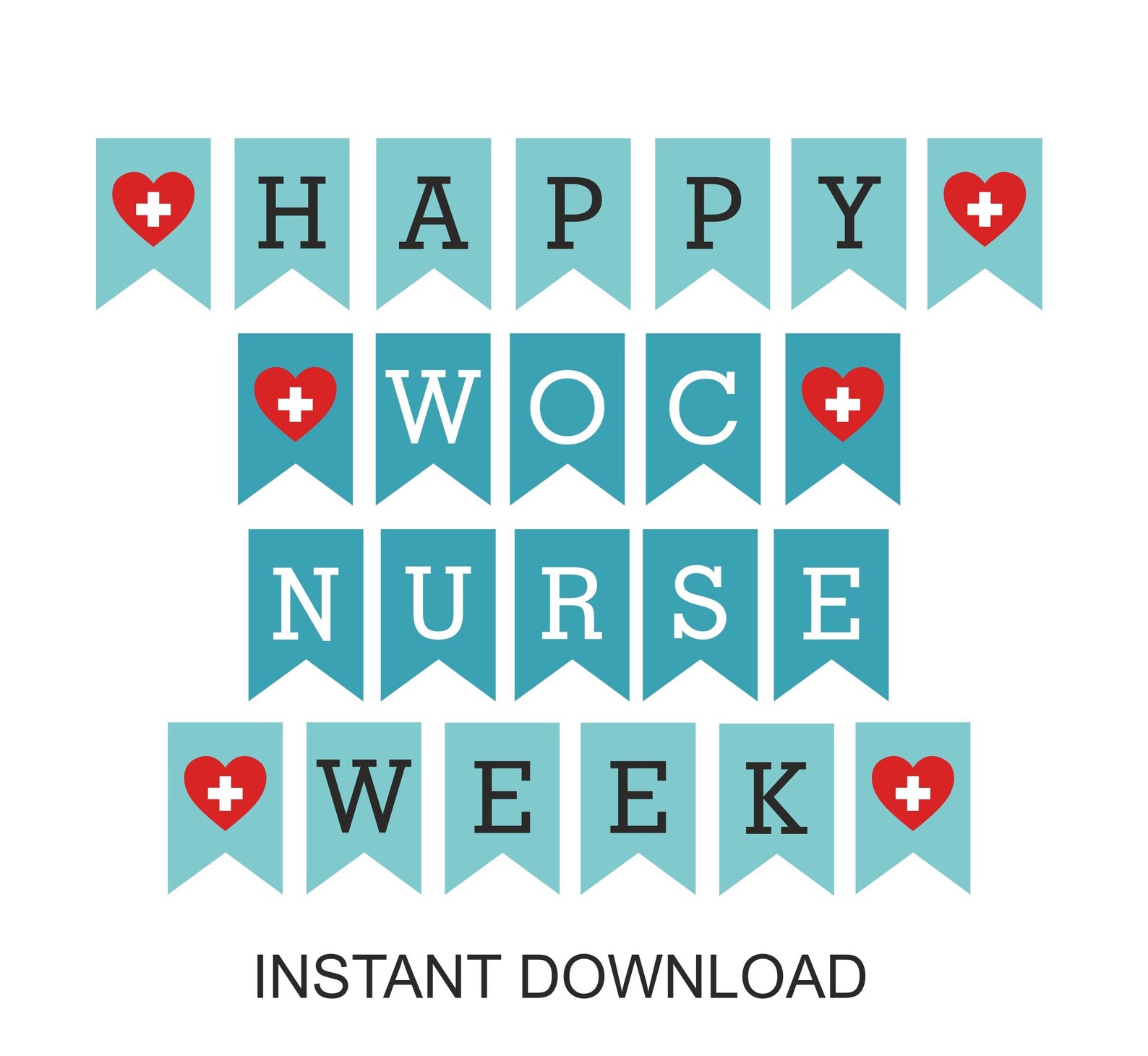 WOC Nurse Week Banner Printable / Happy WOC Nurses Week Banner | Etsy